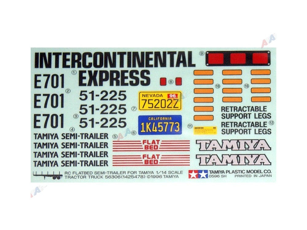 Naczepa 56306 - Naklejki + taśma Tamiya 9495240