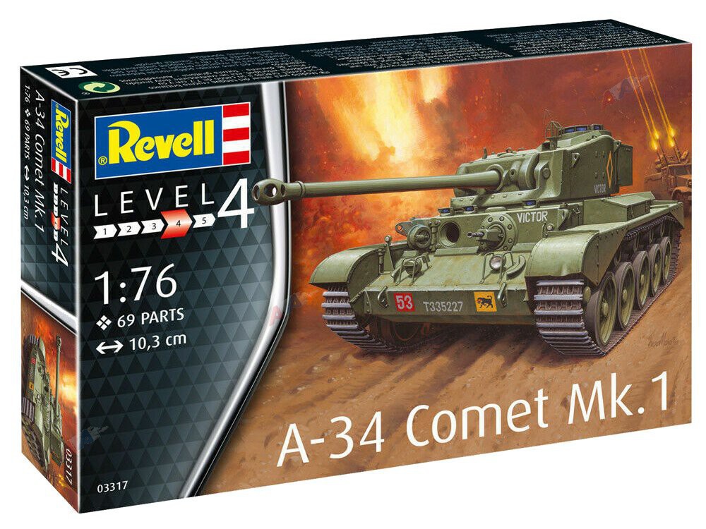 1/76 Czołg do sklejania A-34 Comet Mk.1 | Revell 03317